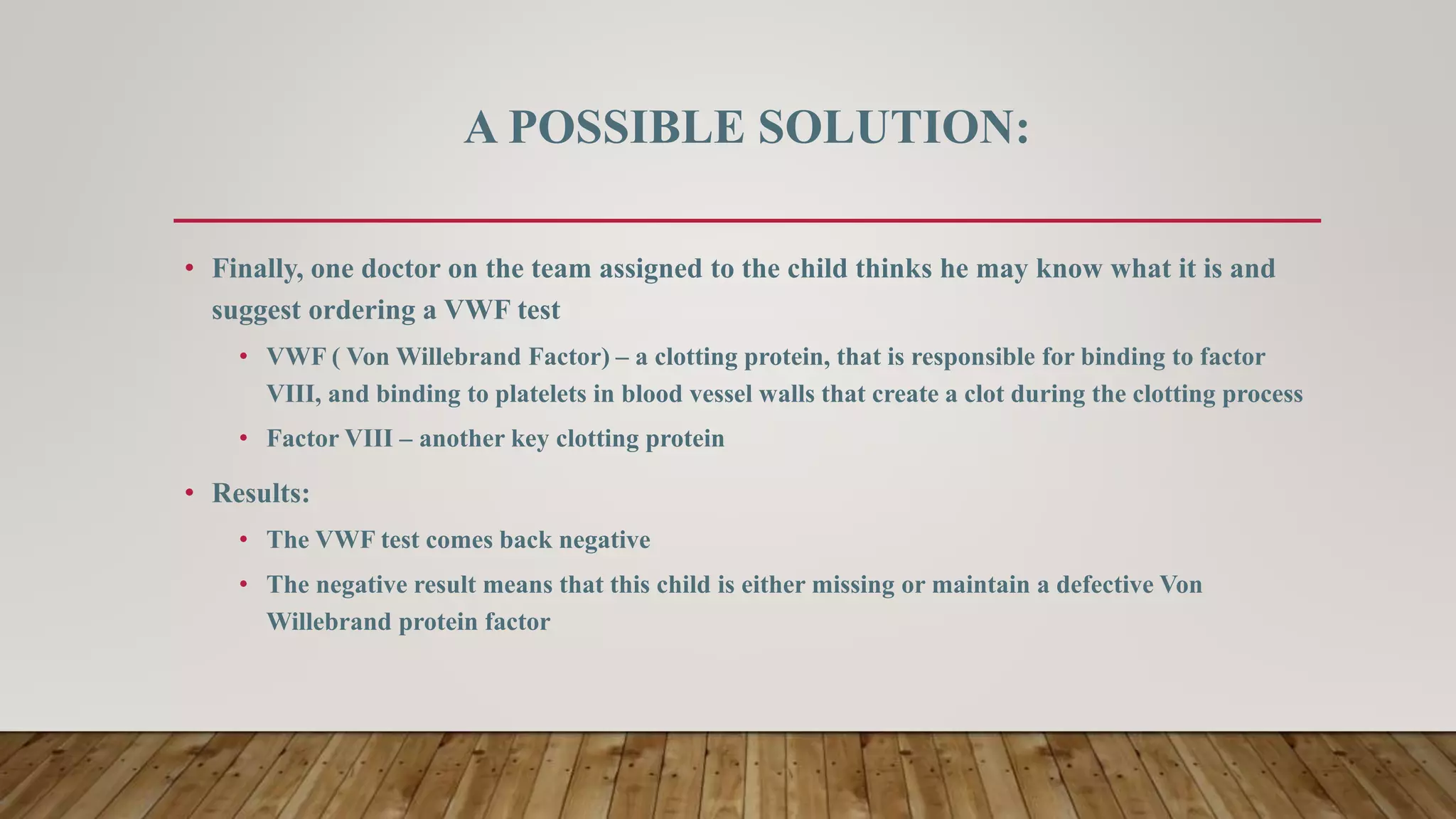 Von Willebrand Disease | PPTX | Blood Disorders | Diseases and Conditions