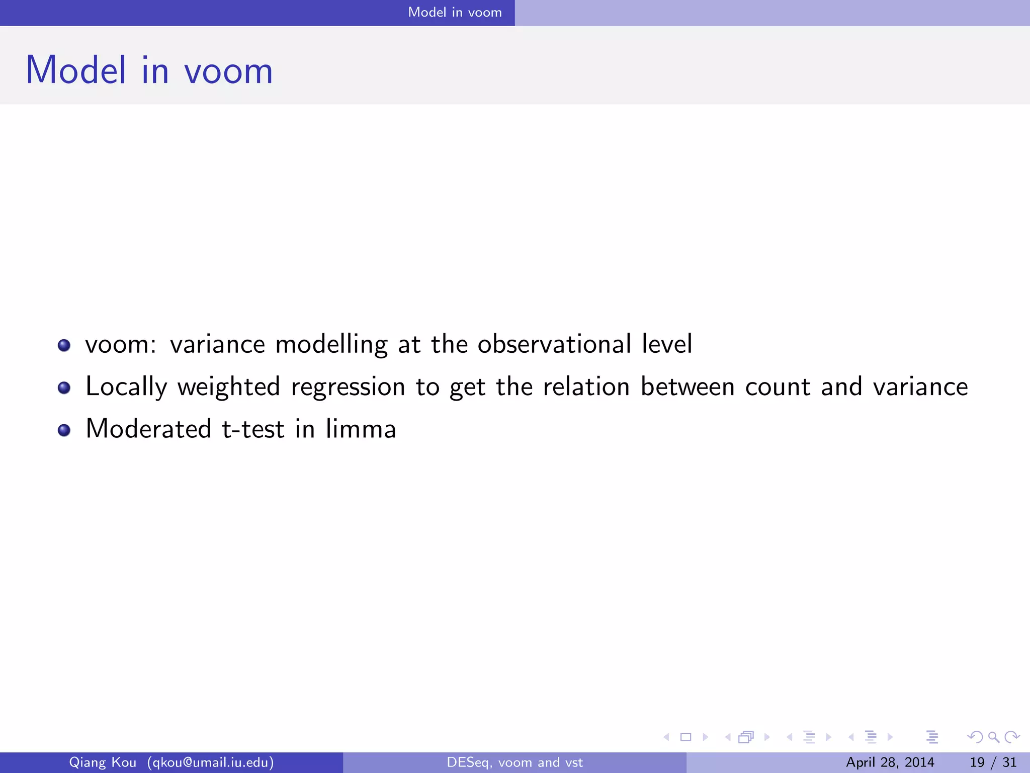 DEseq, voom and vst | PDF