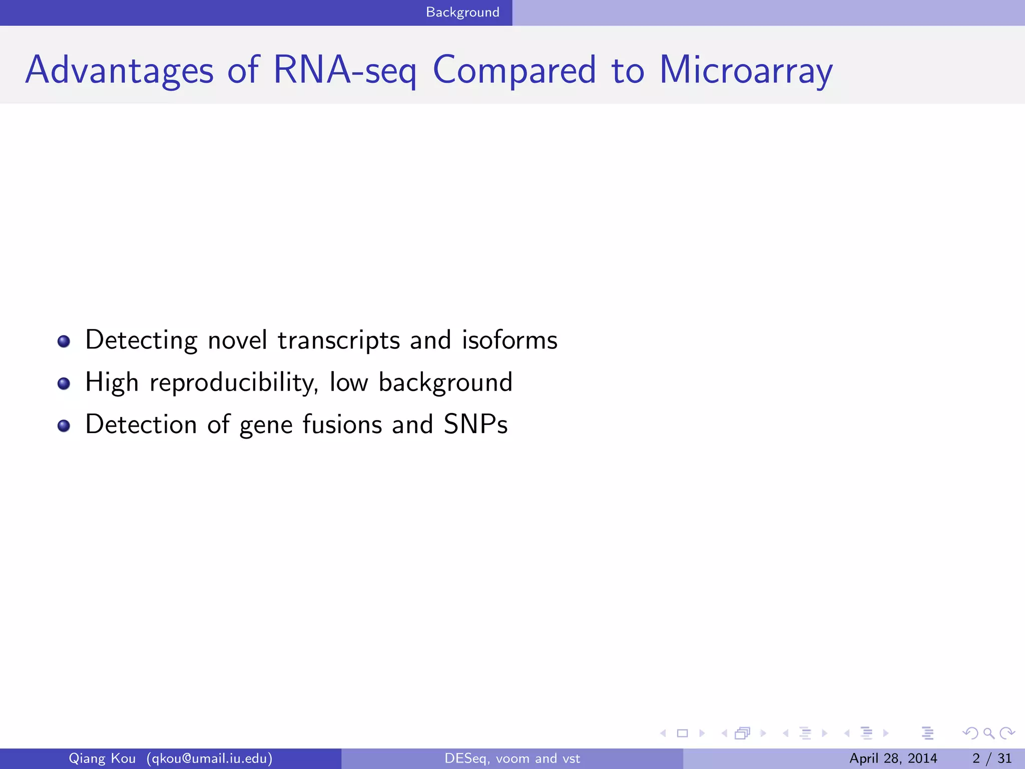 DEseq, voom and vst | PDF