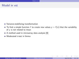 DEseq, voom and vst | PDF | Genetics | Science