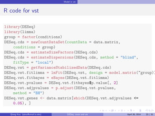 DEseq, voom and vst | PDF | Genetics | Science