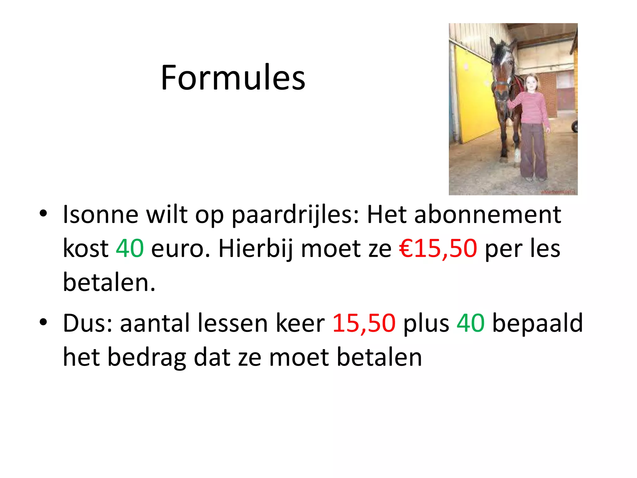 Voorbeeld opdracht hoofdstuk formules | PPTX