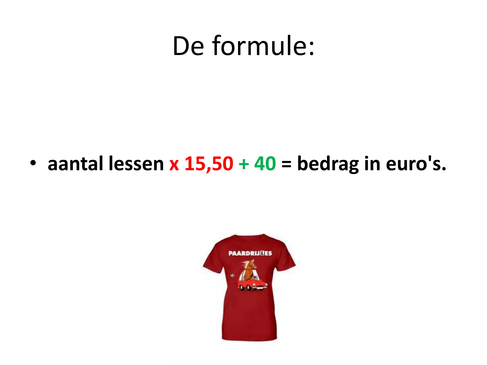Voorbeeld opdracht hoofdstuk formules | PPTX