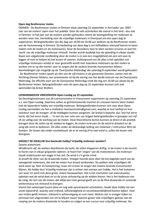 Voorbeeldteksten voor de krant | PDF