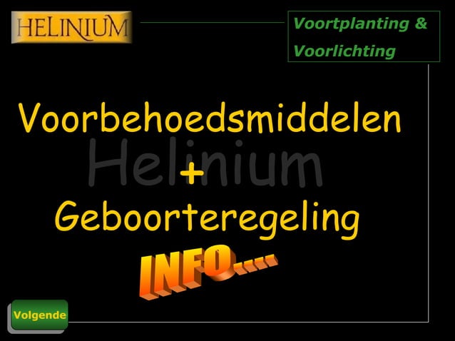 Voorbehoedsmiddelen | PPS | Birth Control | Reproductive Health