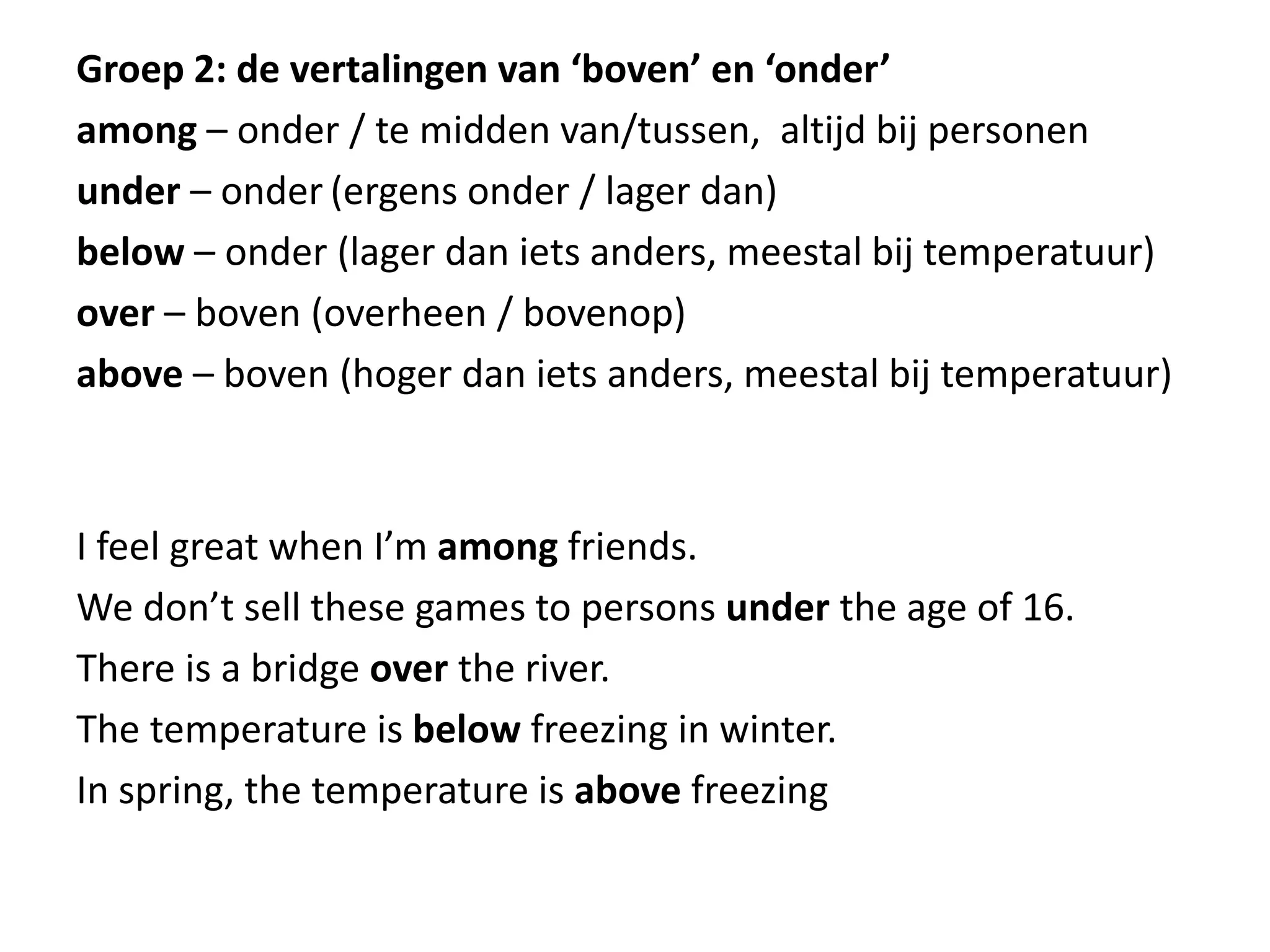 Voorzetsels | PPT