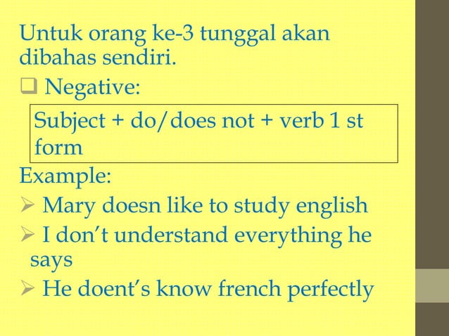 Simple present tense melly putri h | PPTX
