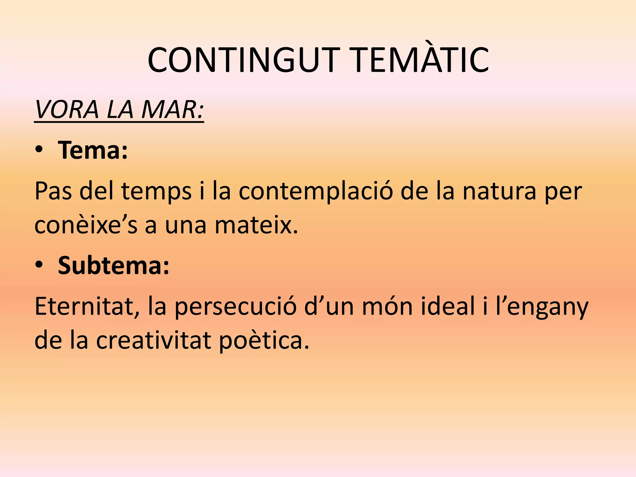 Vora la mar, | PPT