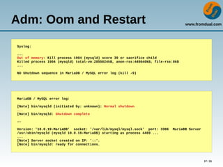 MariaDB / MySQL tripping hazard and how to get out again? | PPT
