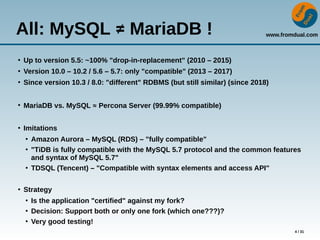 MariaDB / MySQL tripping hazard and how to get out again? | PPT