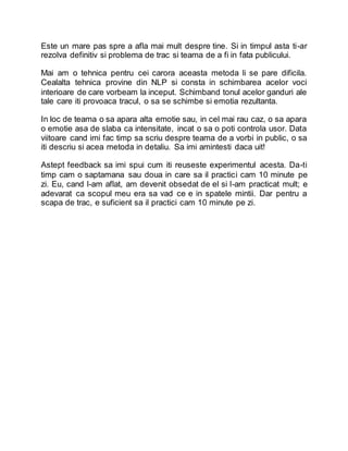 Vorbit in public | DOCX