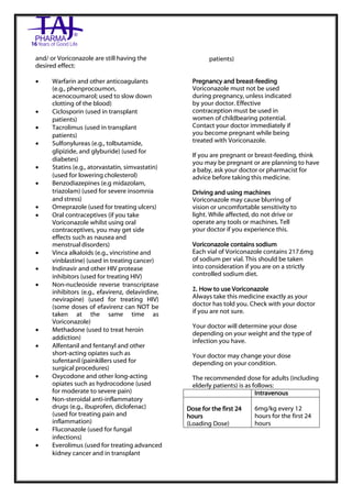 Voriconazole for Injection Taj Pharma PIL | PDF