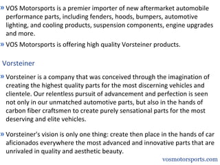 Vorsteiner Products | PPT