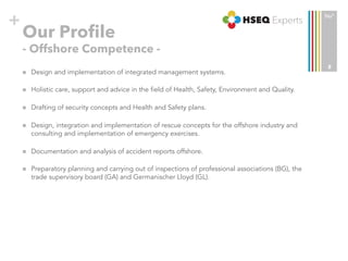 "Health & Safety" for the Offshore Industry | PDF