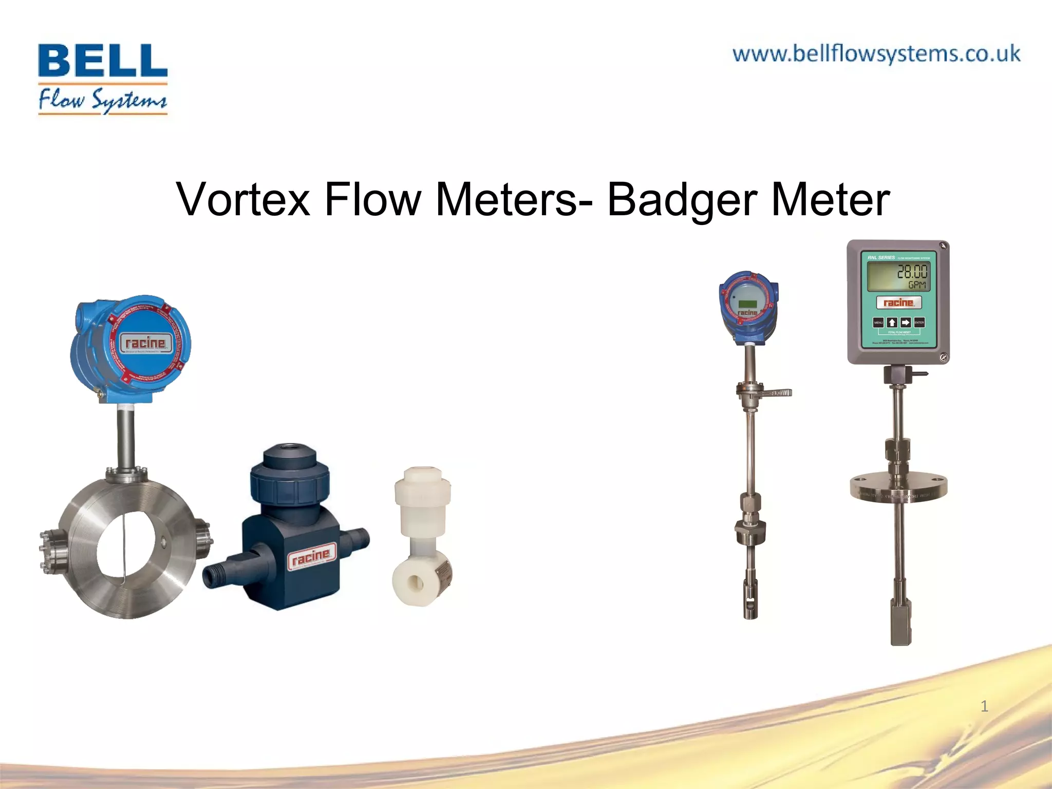 Vortex Flow Meters- Badger Meter | PPT