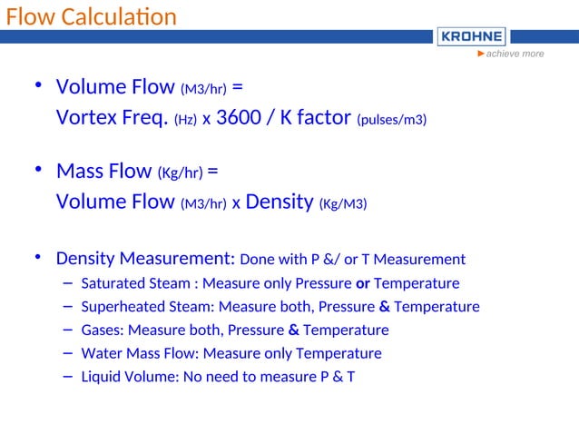 Vortex principle measurement of Flow & sizing - Training.ppt