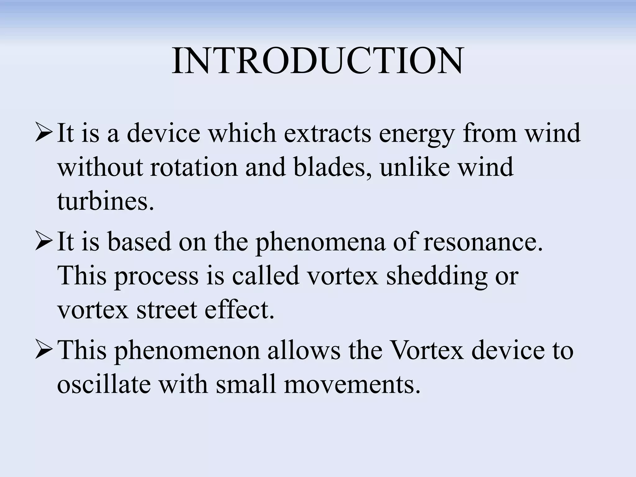 Vortex bladeless wind turbine | PPTX