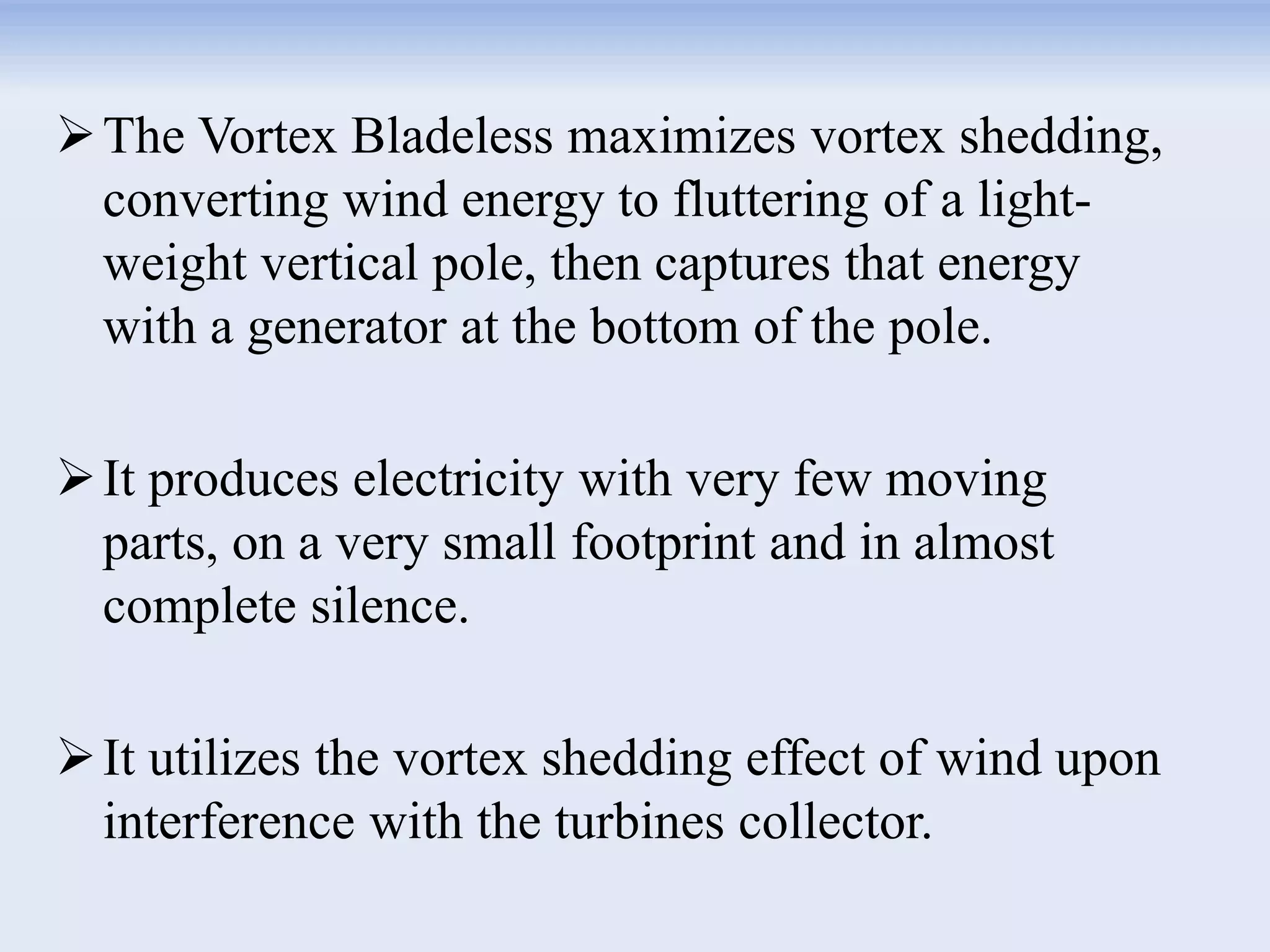 Vortex bladeless wind turbine | PPTX