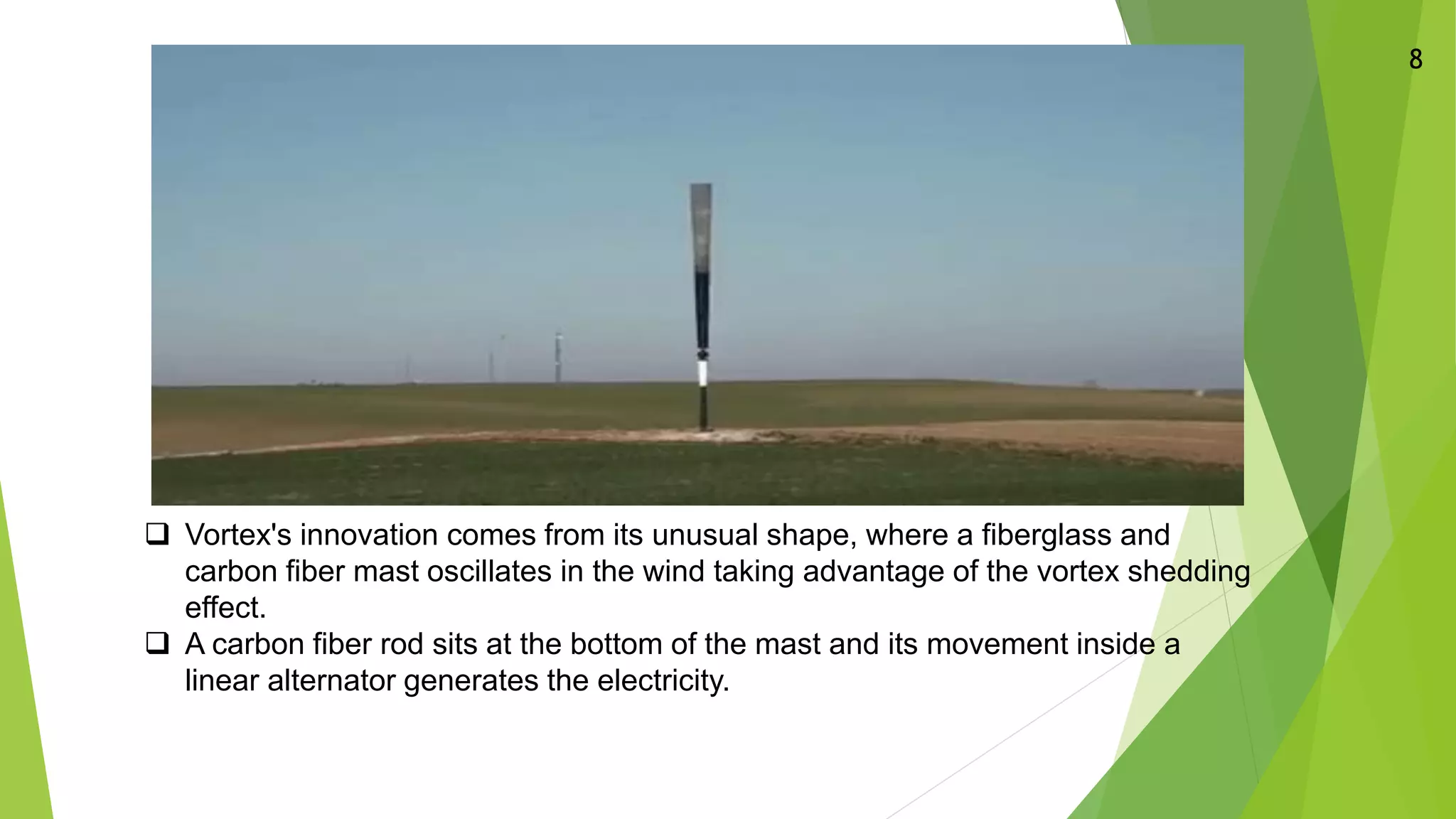 Vortex bladeless wind generator ppt | PDF