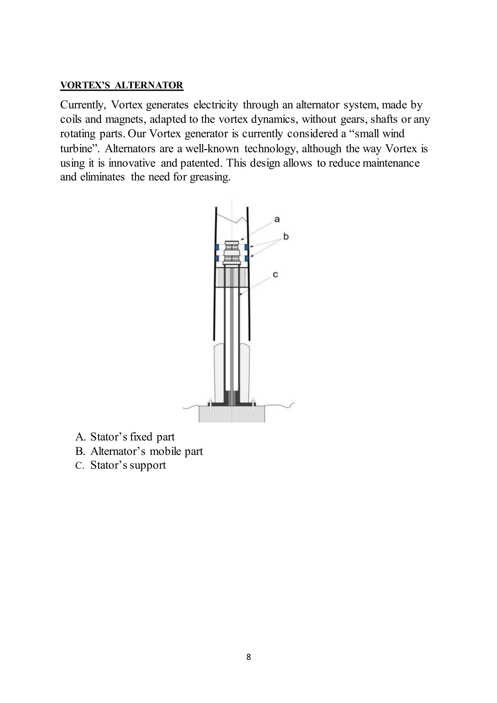 Vortex bladeless wind generator report | DOCX