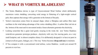 Vortex bladeless wind turbine | PDF