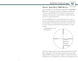 VORTEX DEAD-HOLD BDC Reticle Subtensions | Optics Trade | PDF
