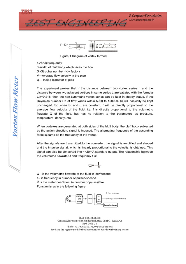 Vortex flow Meter | PDF