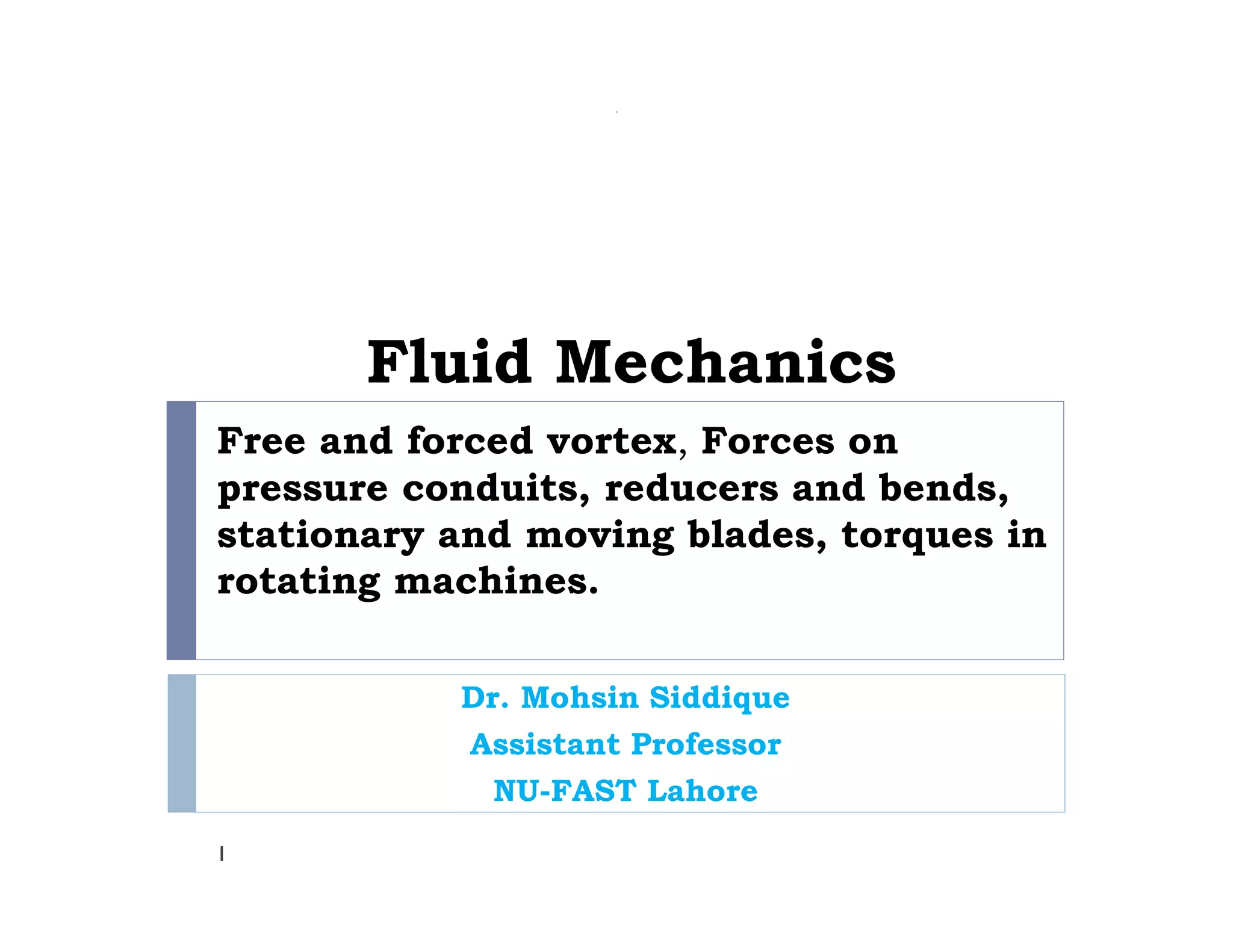 Fluid MechanicsVortex flow and impulse momentum | PDF