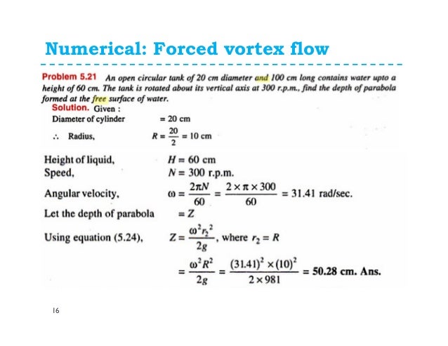 Fluid MechanicsVortex flow and impulse momentum