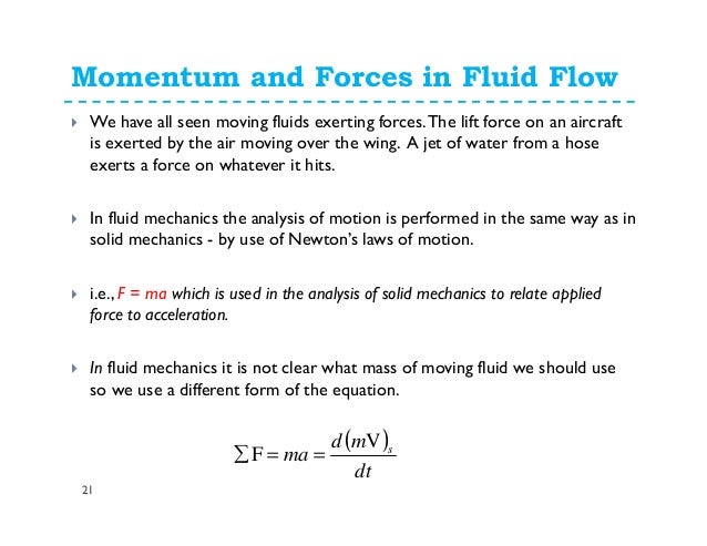 Fluid MechanicsVortex flow and impulse momentum