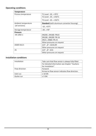 Vortex flow meter catalog Z100VX | PDF