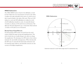 VORTEX RAZOR HD gen II 1-6x24 VMR-2 MRAD Reticle Subtensions | Optics ...