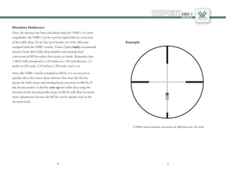 VORTEX VIPER VMR-1 MOA Reticle Subtensions | Optics Trade | PDF