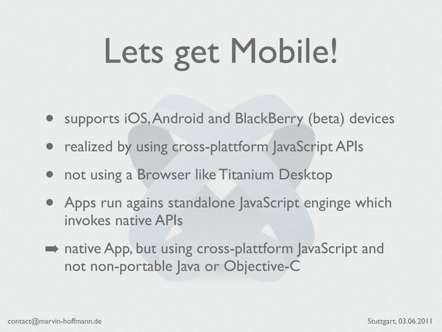 Appcelerator Titanium - Hybrid App-Development | PPT