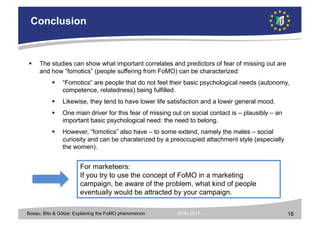 Explaining the FoMO-phenomenon - Presentation at GOR 2017 | PDF