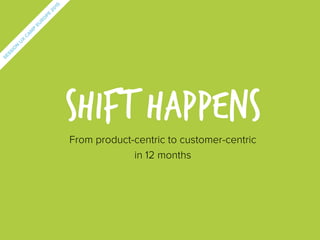 Shift happens! From product-centric to customer-centric in 12 months | PPT