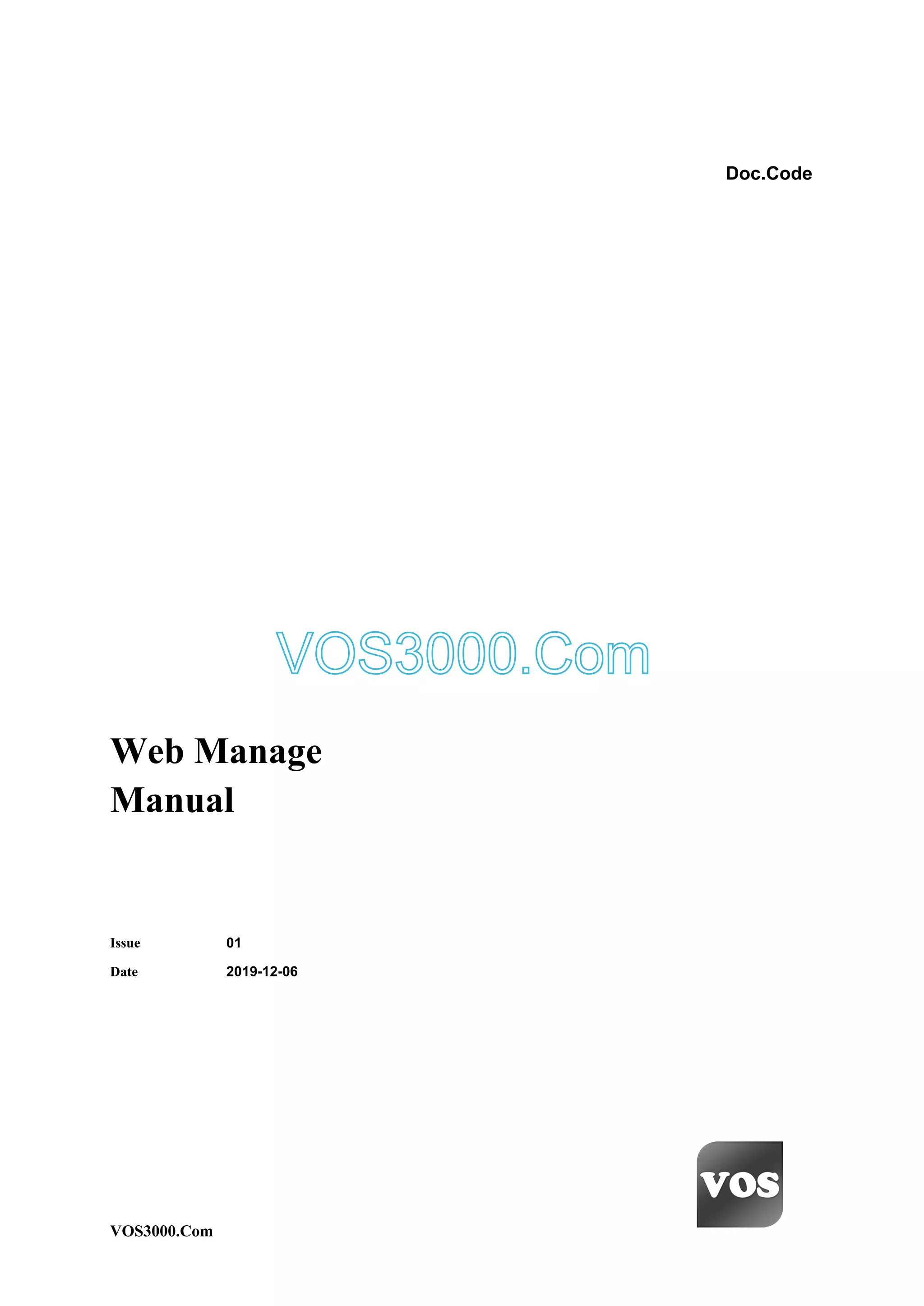 Vos3000 web manage_manual(vos3000.com) | PDF