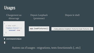 Vos fixtures en 30 sec avec loopback fixtures | PPT
