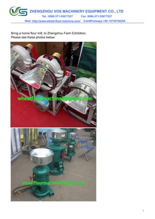 Vos home flour mill in a farm exhibition | PDF | Home Appliances | Home ...