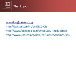 Unesco - ICT in education programme | PDF
