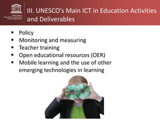 Unesco - ICT in education programme | PDF