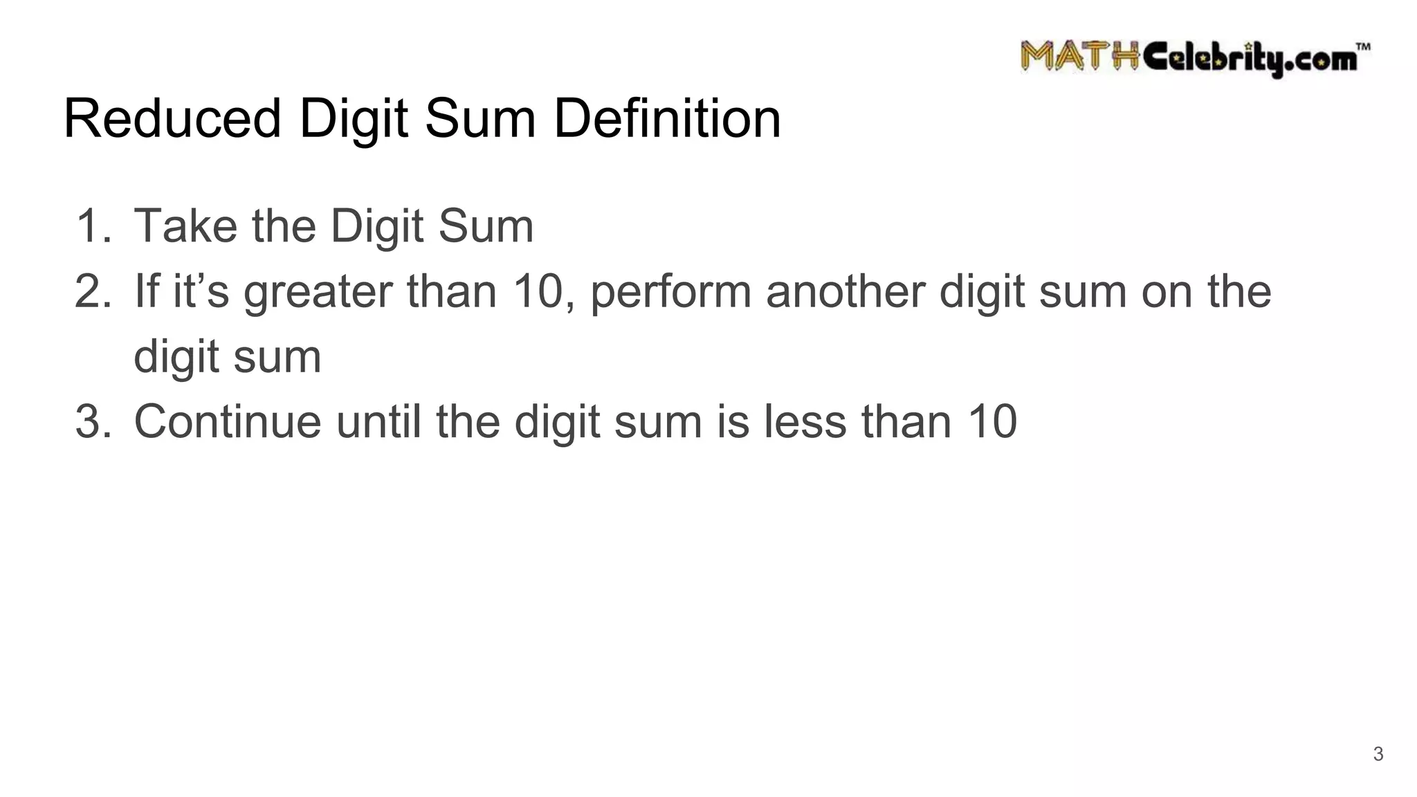 Digit sum method | PPT