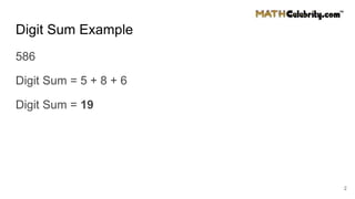Digit sum method | PPT