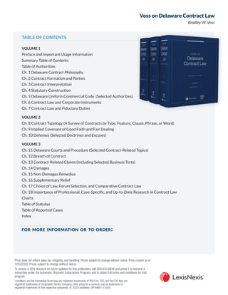 Voss on Delaware Contract Law | PDF