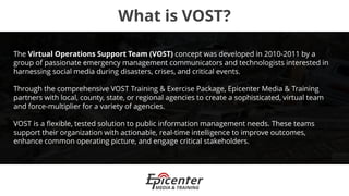 VOST Training/Exercise Program - Epicenter Media & Training Info Deck | PPT
