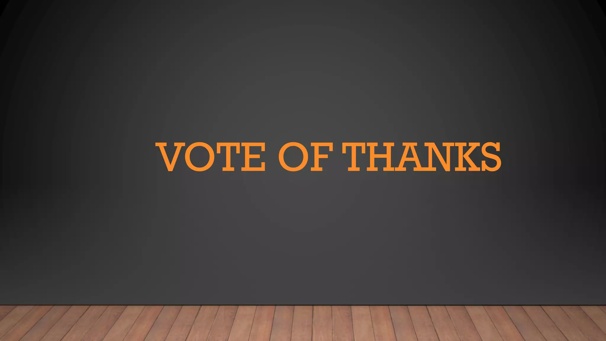 Vote of thanks | PDF