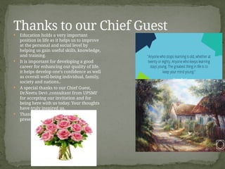 Vote of thanks 8.10.24 PPT for national level CNE program | PPTX