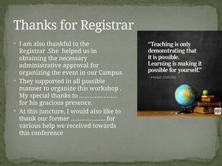 Vote of thanks 8.10.24 PPT for national level CNE program | PPTX