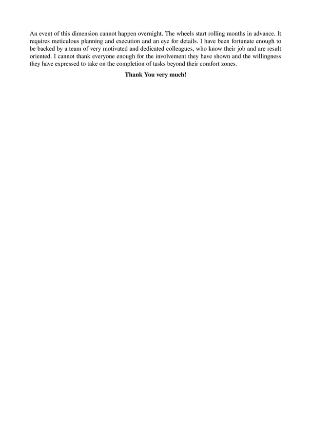 Vote of Thanks Sample | ODT