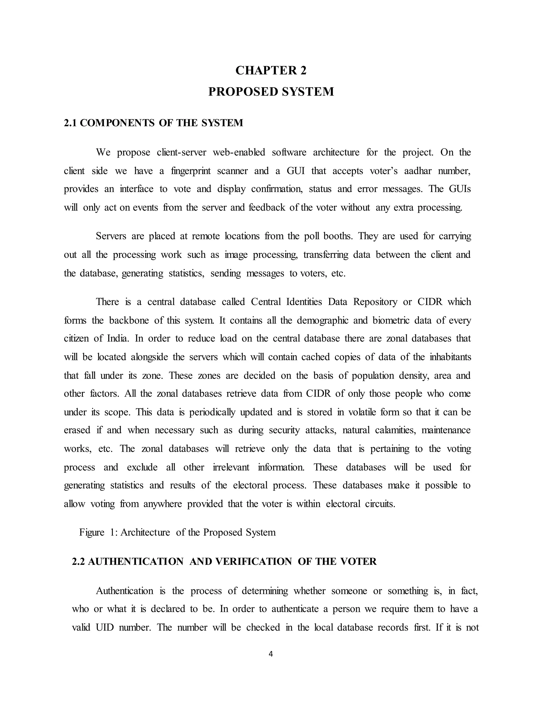 BIOMETRIC VOTING SYSTEM USING ADHAR CARD IN INDIA | DOCX